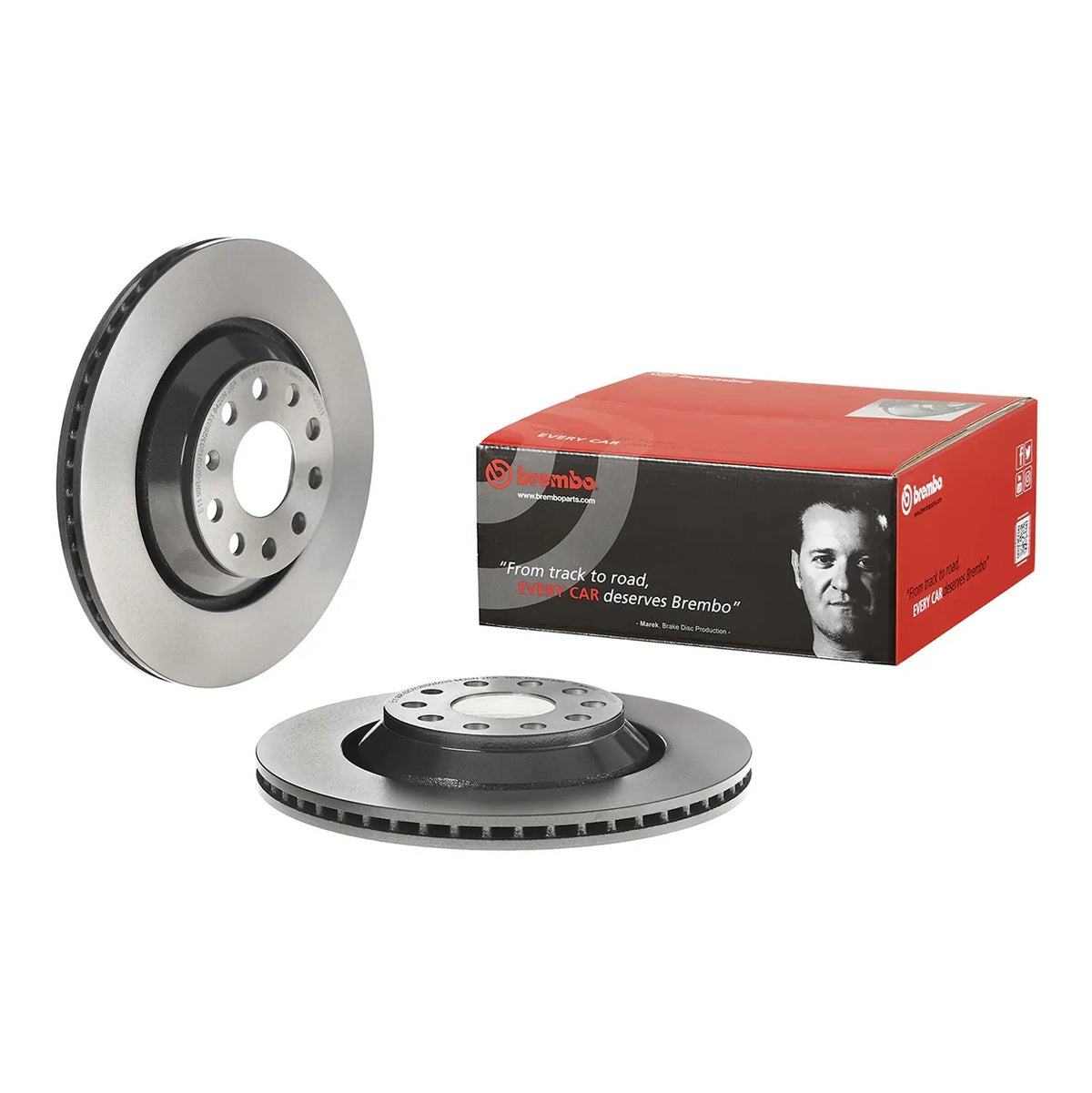 Brembo OE Rear Brake Discs (Pair) for Seat Leon MK3 Cupra – 310mm ...