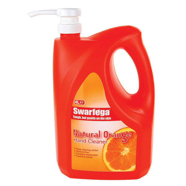 Swarfega Natural Orange Hand Cleaner with Built-In Pump - 4 Litres ...